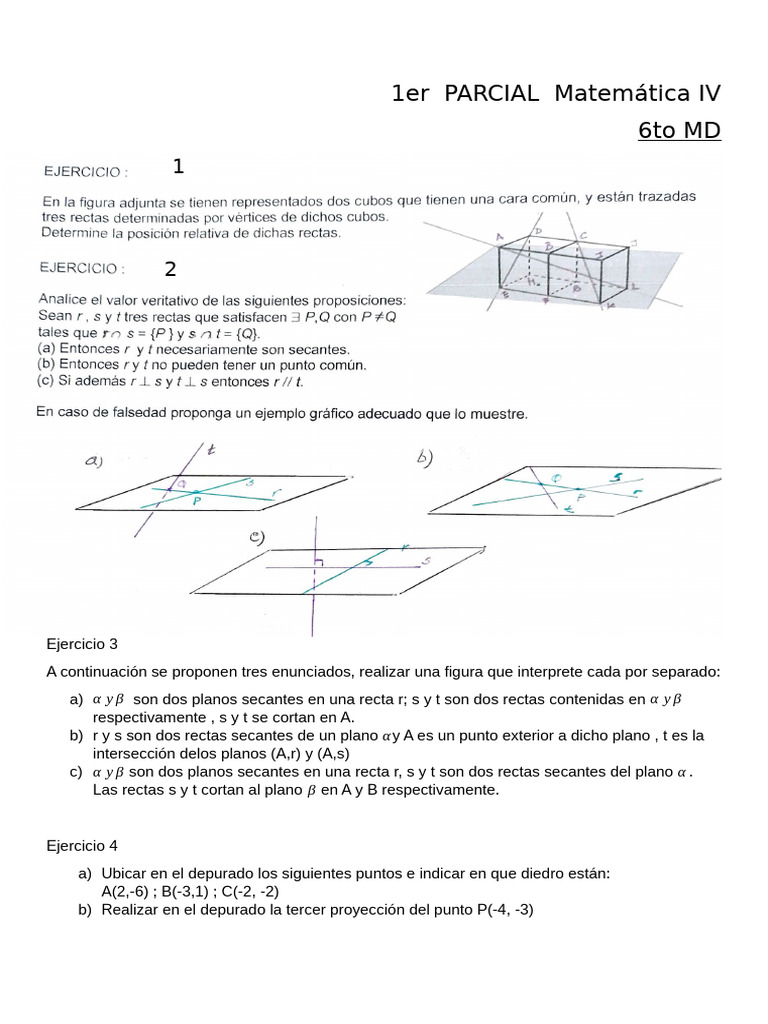 1er PARCIAL Matemática IV | PDF