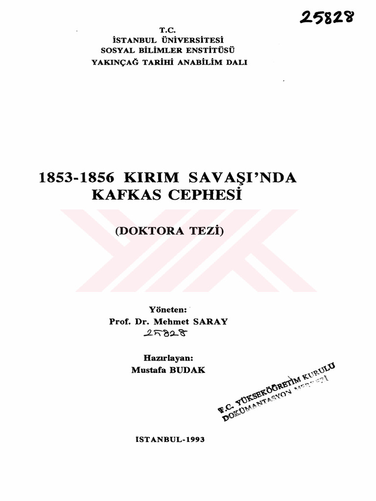 1853 - 1856 Kırım Savaşında Kafkas Cephesi | PDF