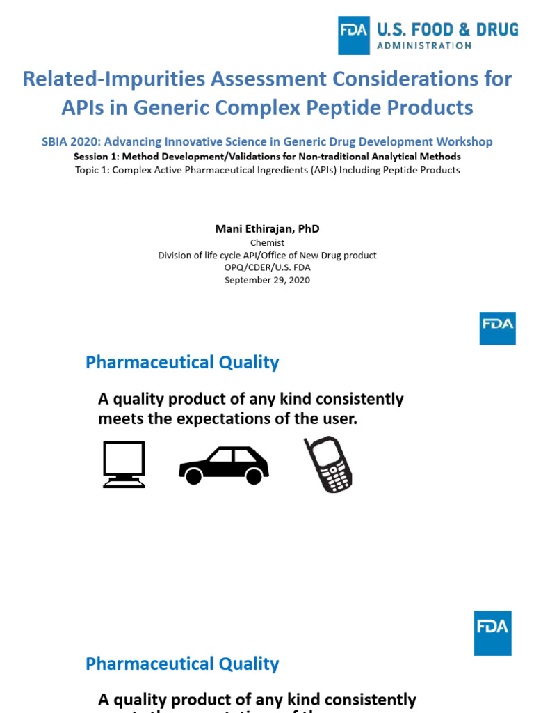 RS For APIs in Generic Complex Peptide Products | PDF | Amino Acid ...
