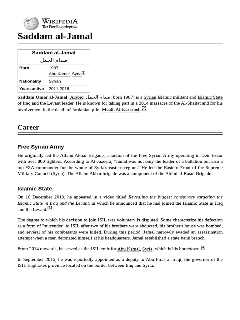 Saddam_al-Jamal | PDF