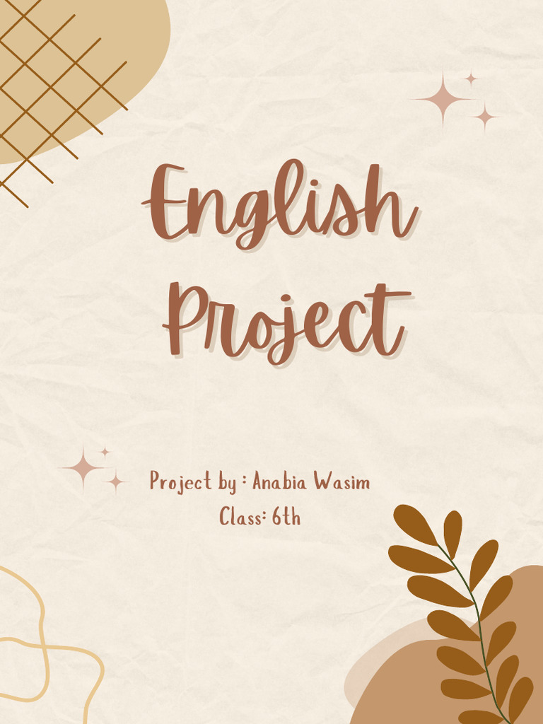 English Project Cover Page. | PDF