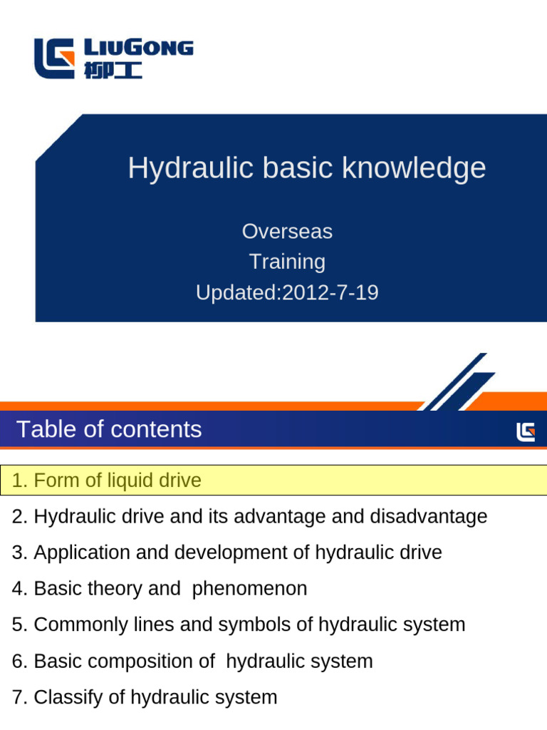 01 Hydraulic basic knowledge-EN | PDF