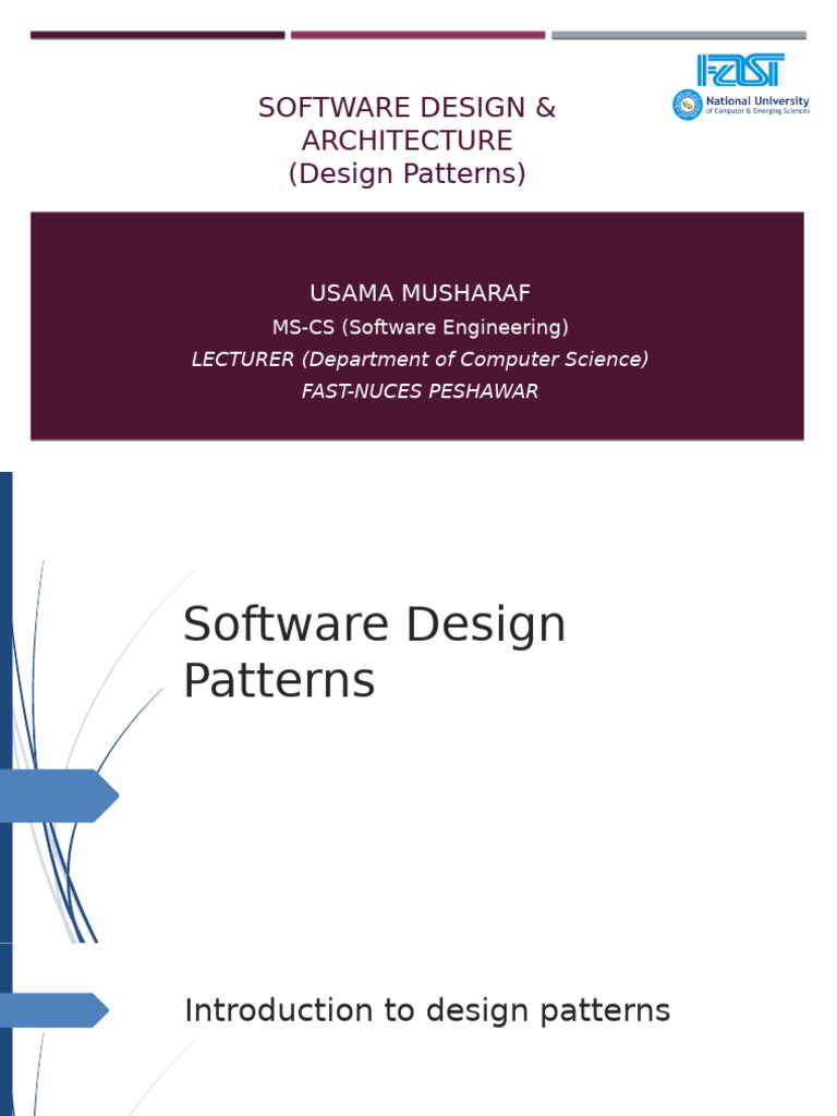 Soft Desgn & Arch (Design Patterns) | PDF