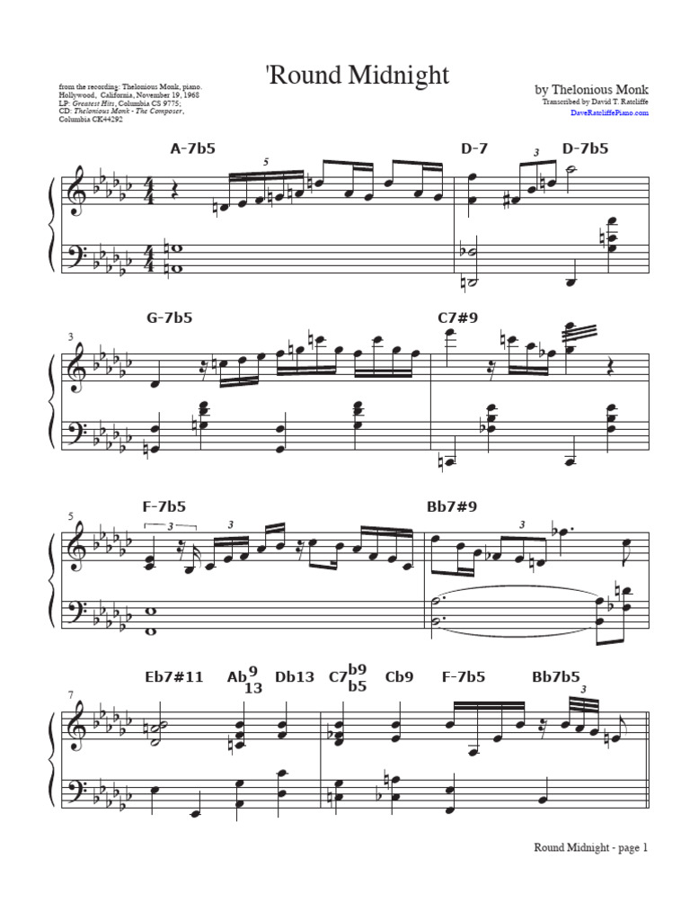 Round Midnight | PDF | Graphemes | Western Calligraphy