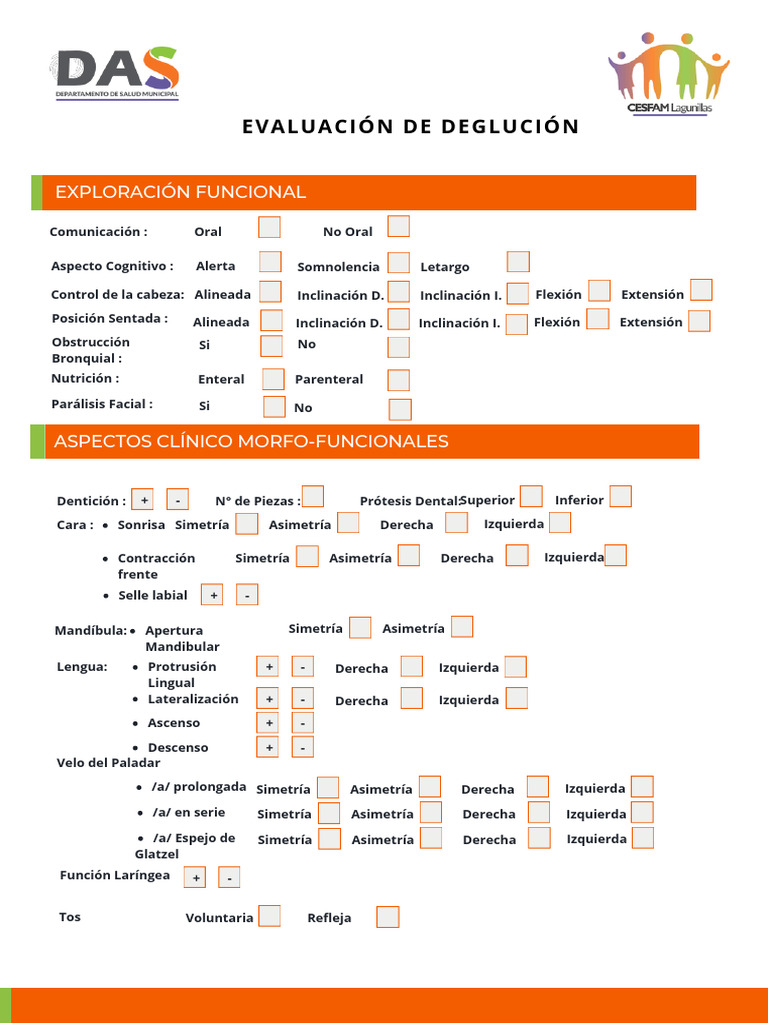 Evaluacion Deglucion | PDF