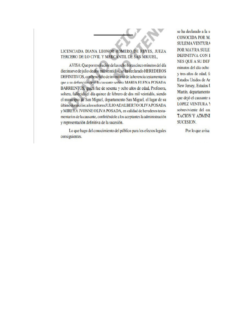 Ejemplo de Edicto Do | PDF