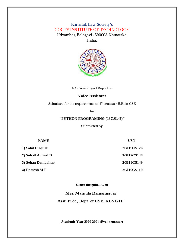 Python Project Report | PDF Python Project Report | PDF