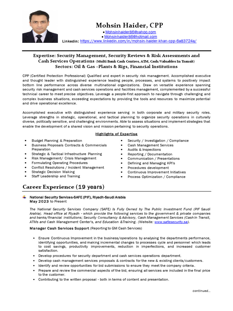 CV Mohsin Haider 24S | PDF