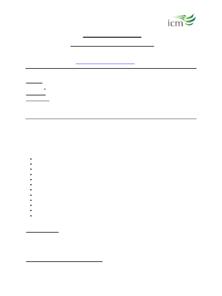 ICM Course Outline CS 1020 Fall2024 | PDF