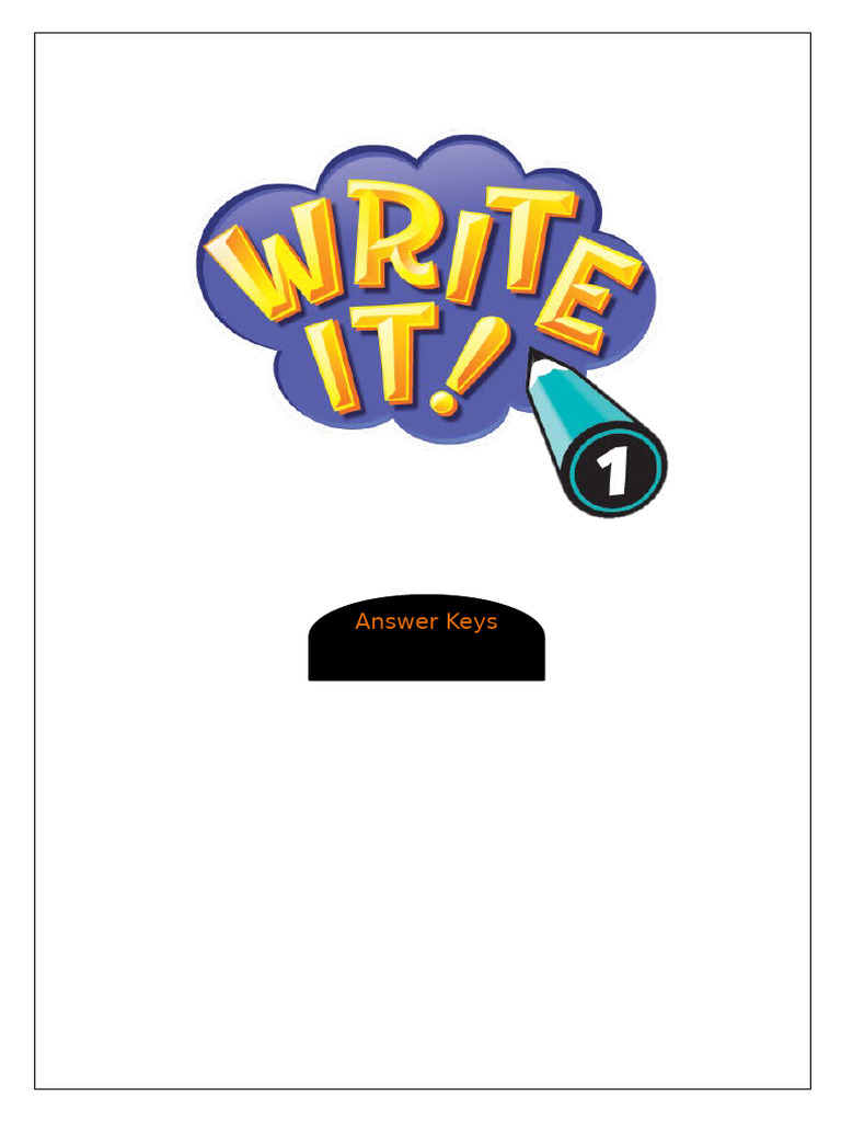 Write It 1 - Answer Keys - 015106 | PDF