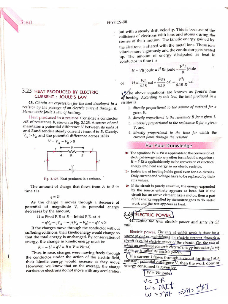 Heating Effect of Electruc Current Joule's Law | PDF