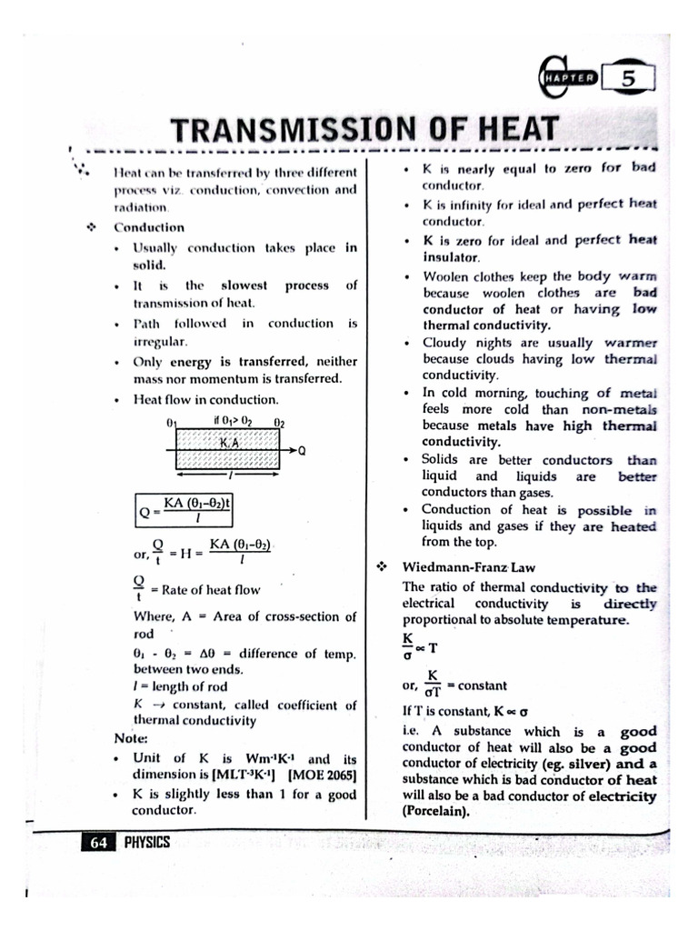 Transmission of Heat | PDF