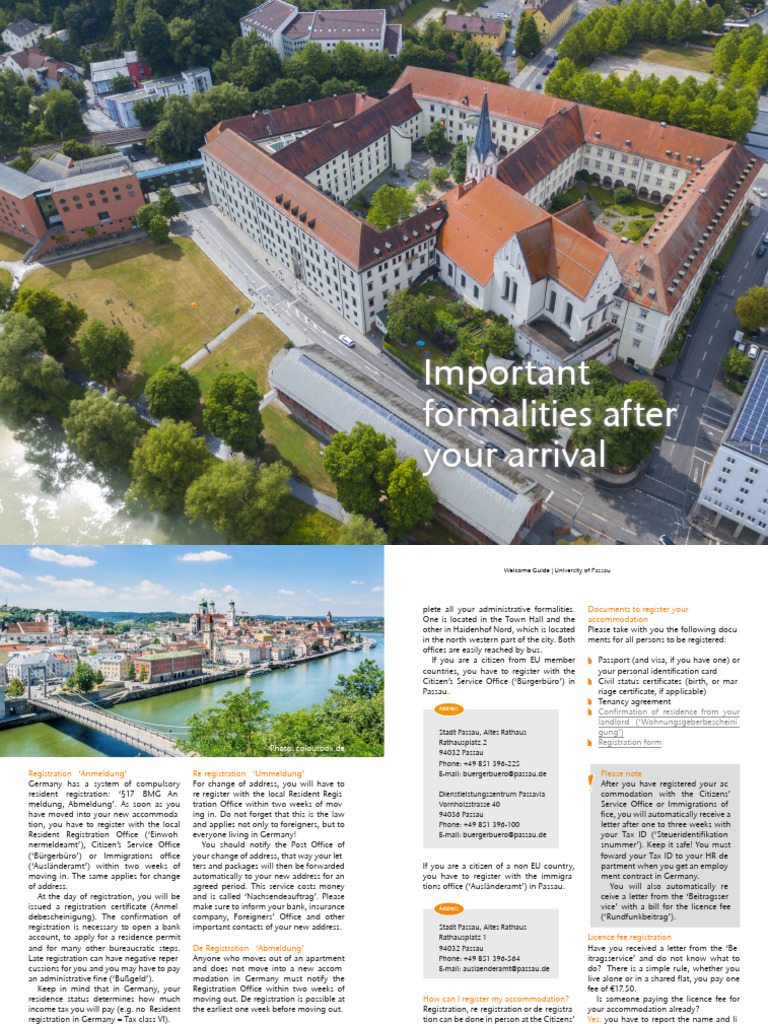 Welcome Guide Important Formalities After Your Arrival | PDF