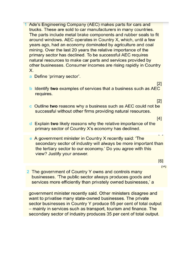 Exam Style Questions - Chap 2 | PDF