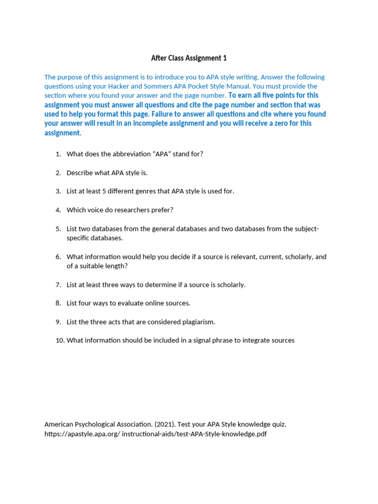 After Class Assignment 1 | PDF