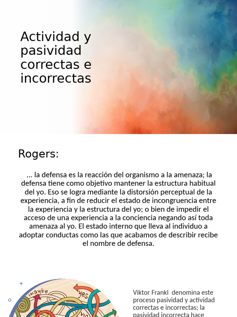 Actividad y Pasividad Correctas e Incorrectas | PDF