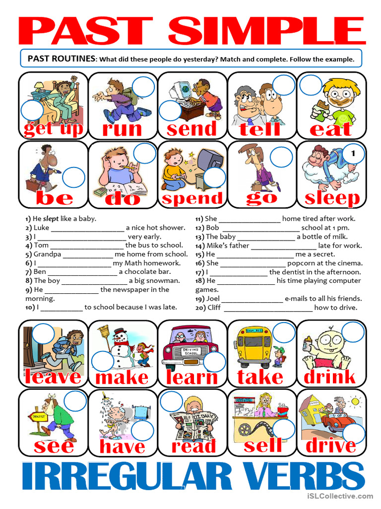 Past Simple Irregular Verbs (Past Routines) | PDF Past Simple Irregular Verbs (Past Routines) | PDF