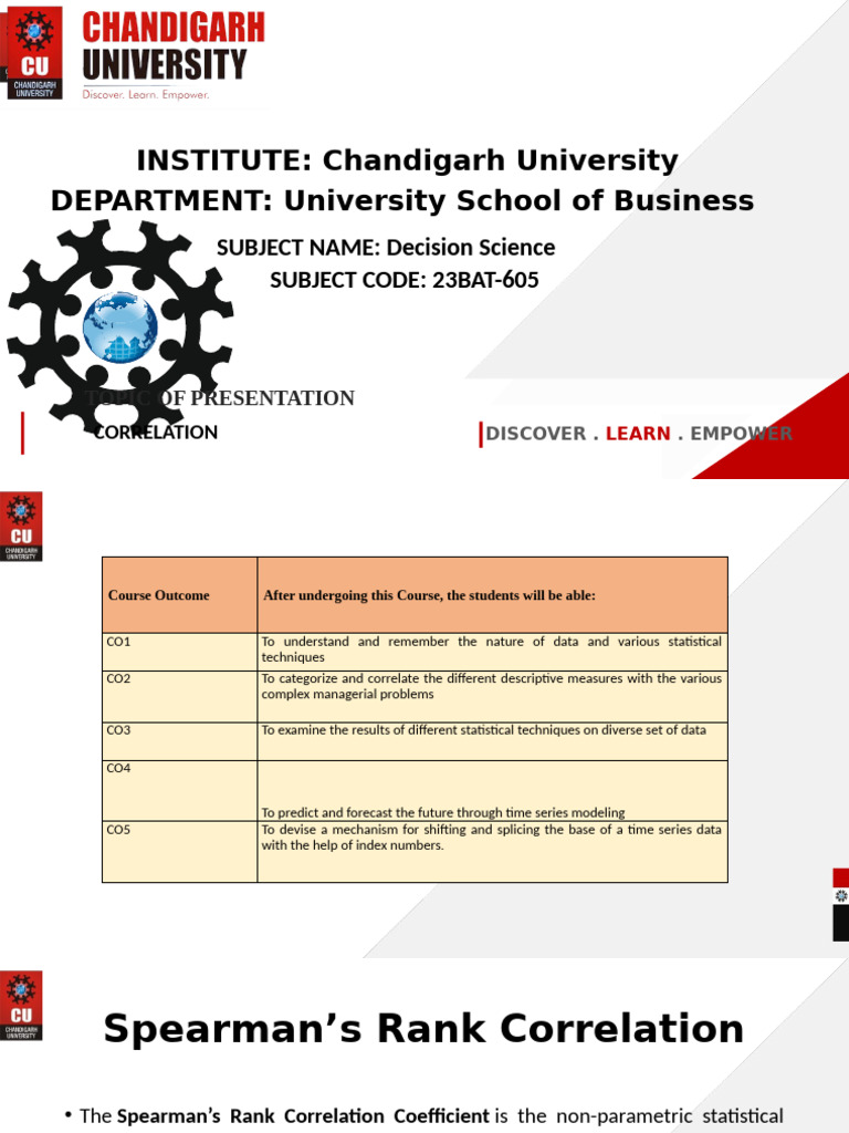Lecture-5 Spearmans Correlation | PDF | Spearman's Rank Correlation ...