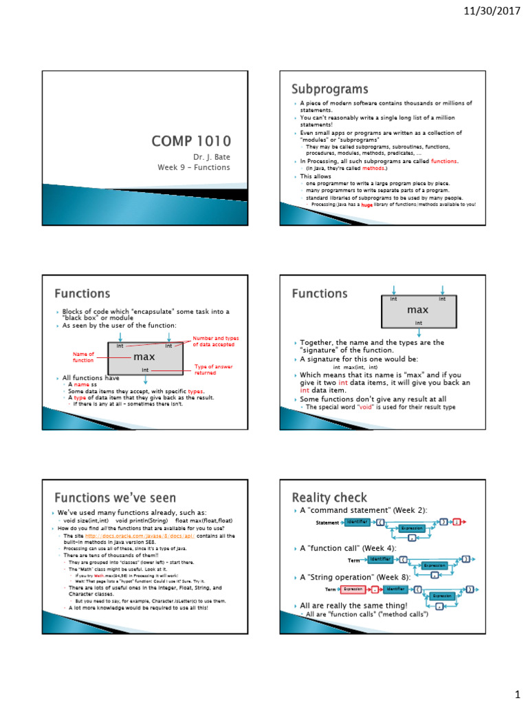 Week09 1010 A02 Functions | PDF