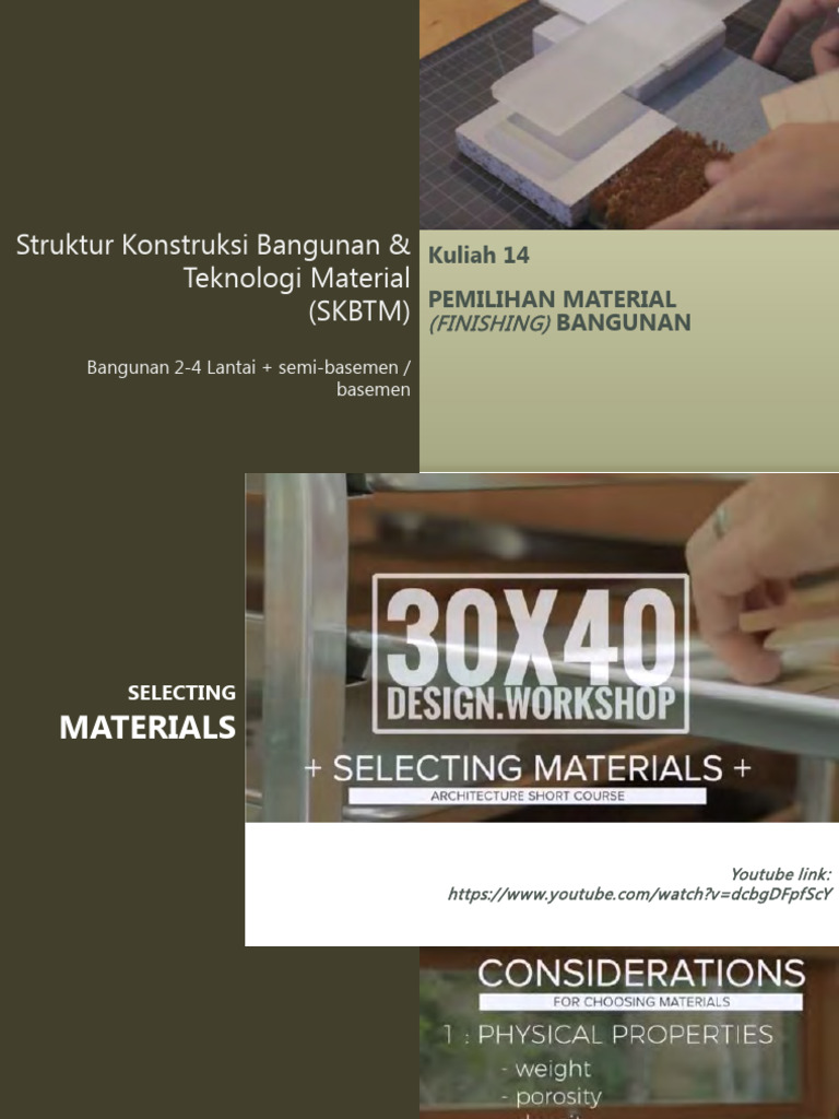 SKBTM - Ars182333 - Pemilihan Material (Finishing) Bangunan | PDF