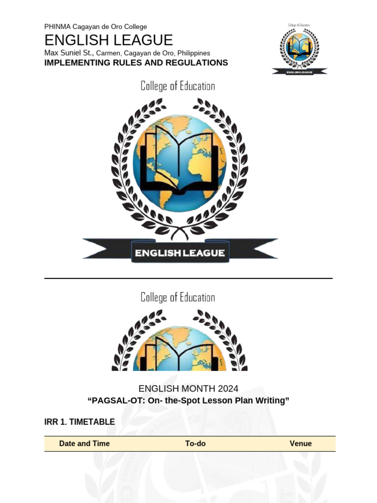 On-The-Spot Lesson Plan Writing Irr | PDF