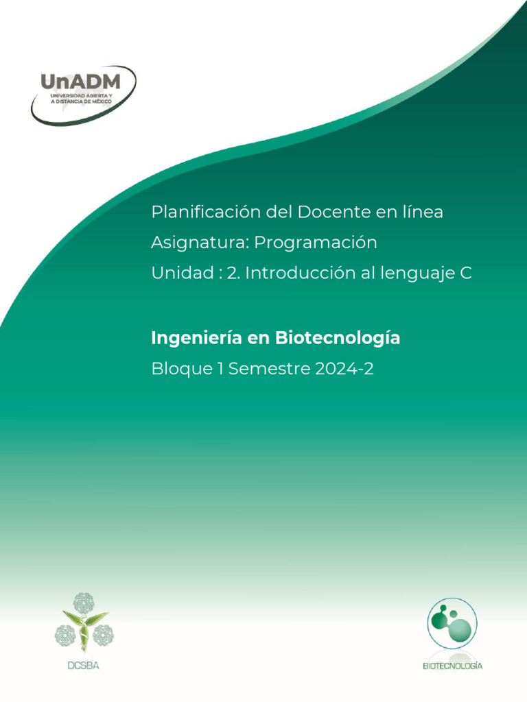 B - Planificación Unidad 2 - Programación | PDF | Algoritmos | Tecnología