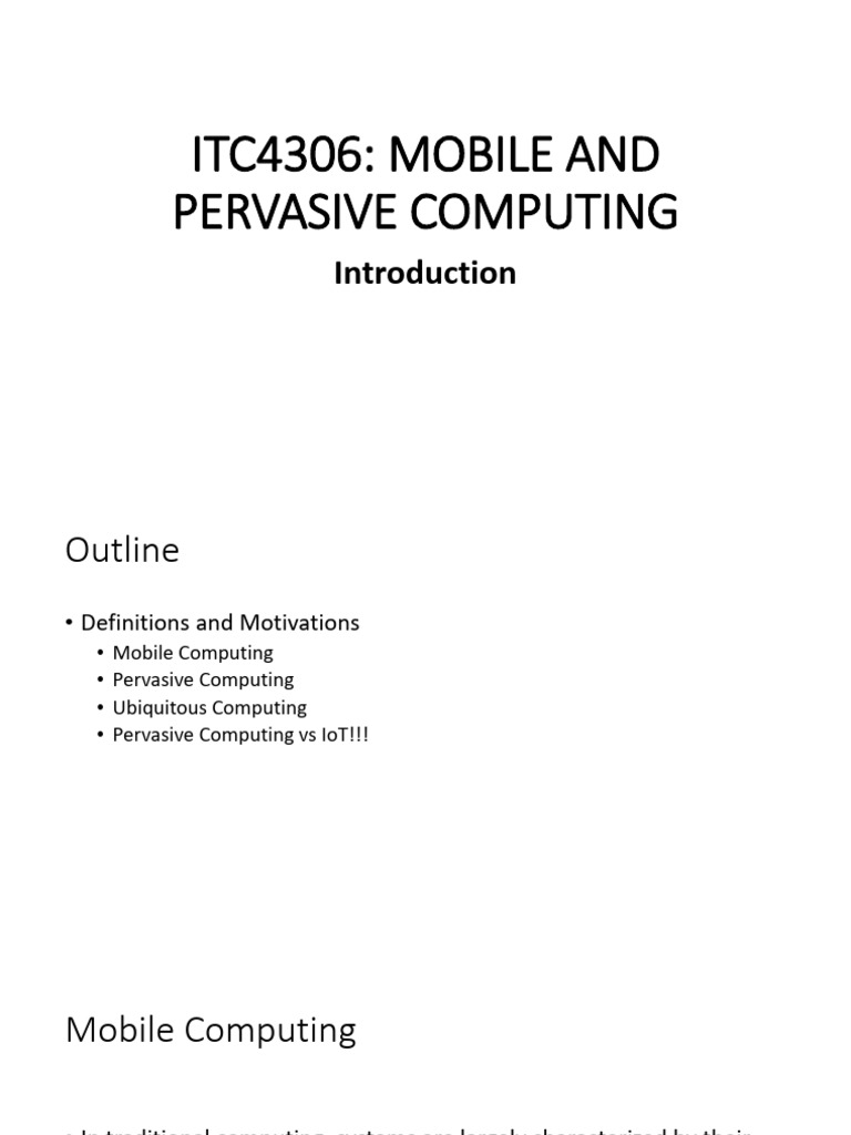 ITC4306 1 Intro | PDF