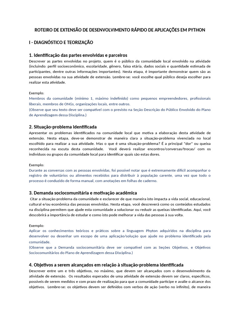 Roteiro de Extens o Ead DGT0235 Desenvolvimento R Pido de Aplica Es em Python | PDF
