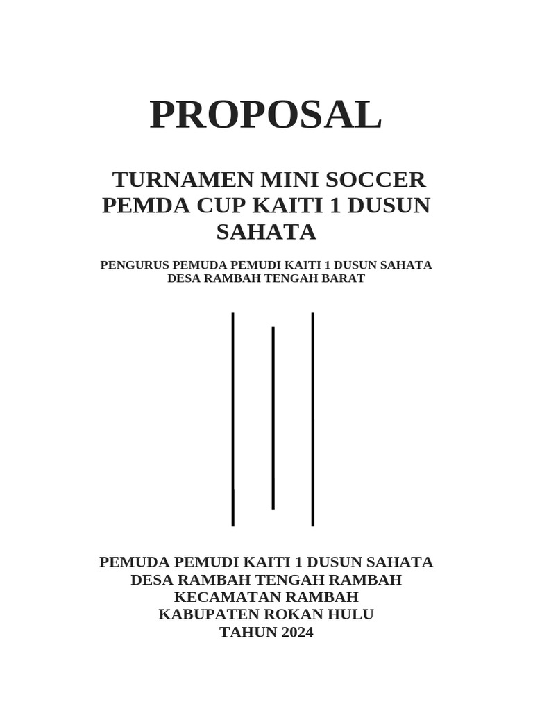Proposal Turnamen Sepak Bola Pengurus Ka | PDF