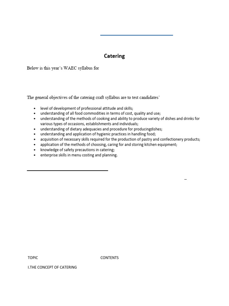 Catering | PDF