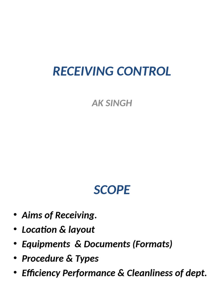 3.receiving Control | PDF