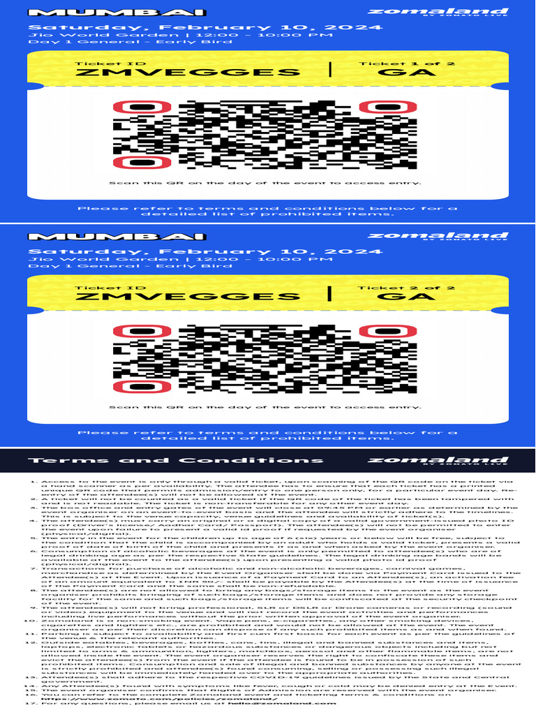 Zomaland Tickets A3dd4827 | PDF