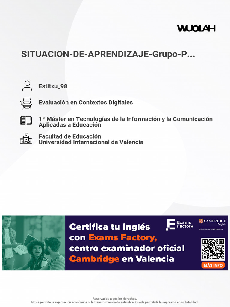 Wuolah Free SITUACION de APRENDIZAJE Grupo Primaria Situacion | PDF