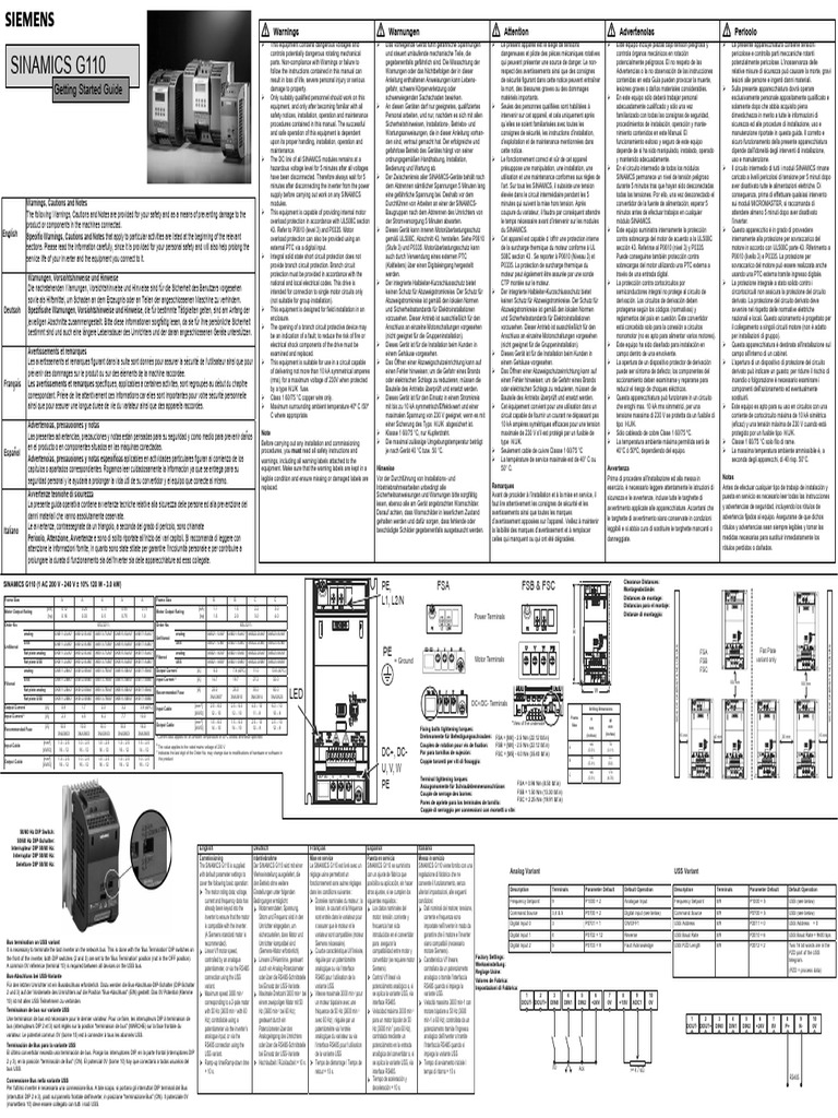 Sinamics g110 Gsg 1014 | PDF