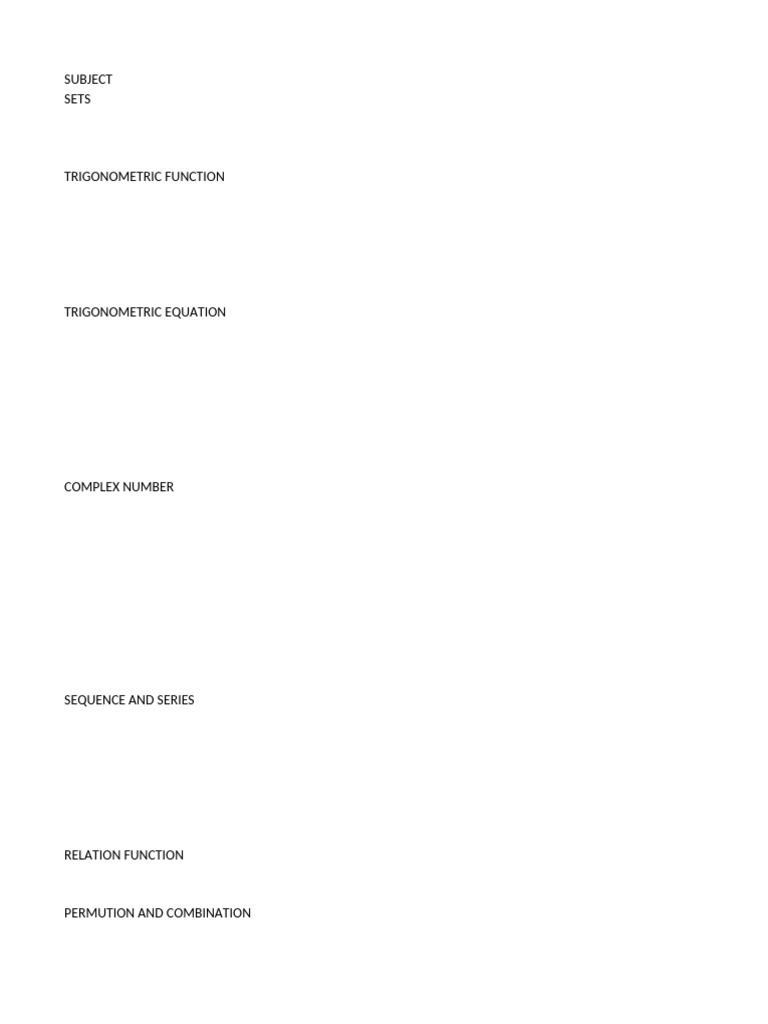 Math Syllabus | PDF