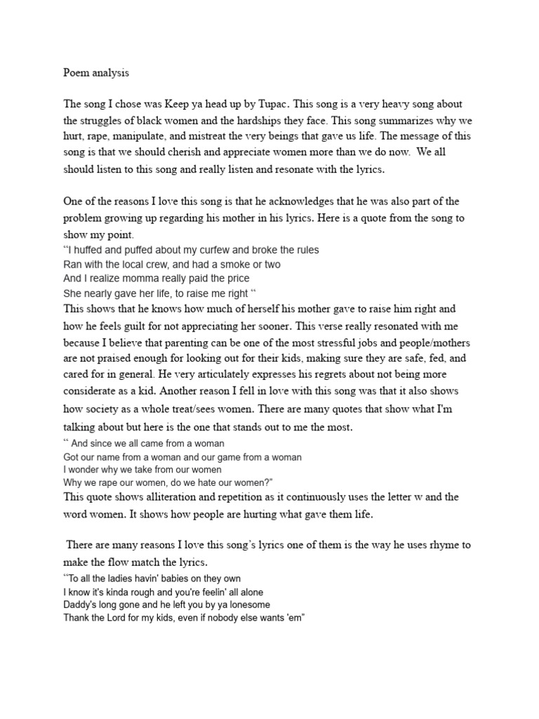 Poem Analysis | PDF