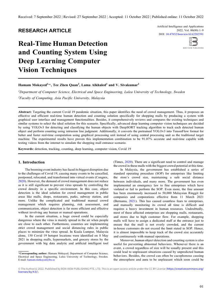 Real-Time Human Detection and Counting System Using Deep Learning ...
