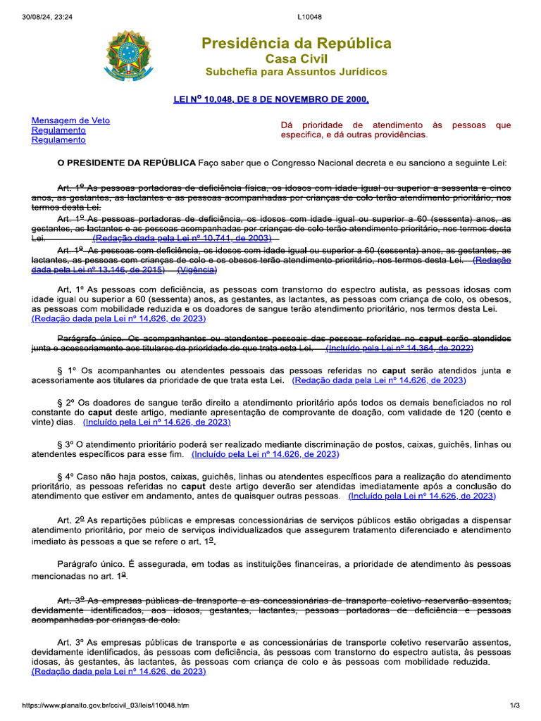 Lei 10048 2000 | PDF