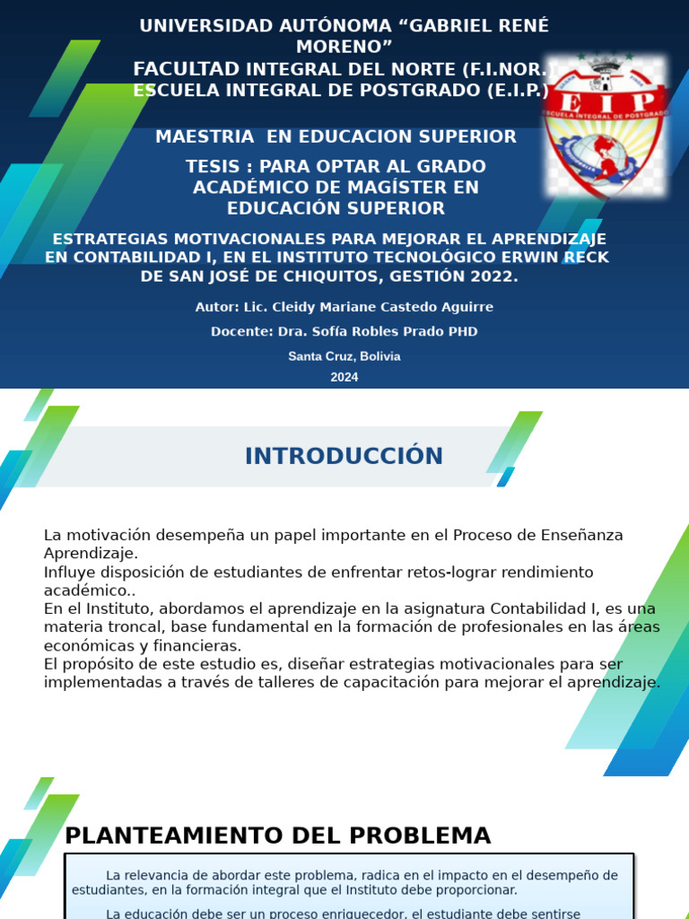 Defensa Final de Maestría - Cleidy Mariane Castedo Aguirre-Septiembre 2024 | PDF | Enseñando ...