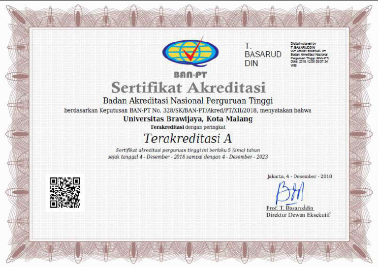 Sertifikat Akreditasi Universitas Brawijaya | PDF