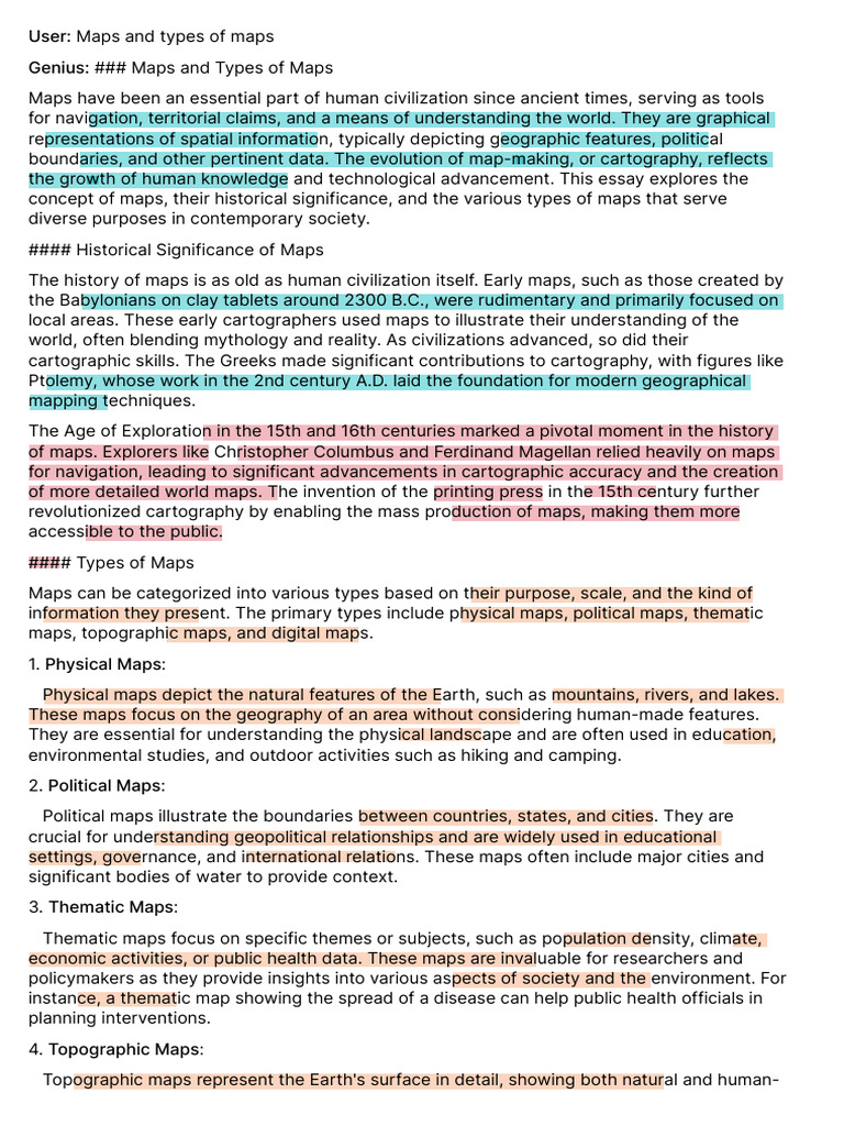 Maps And Types Of Maps Sem 1 Pdf