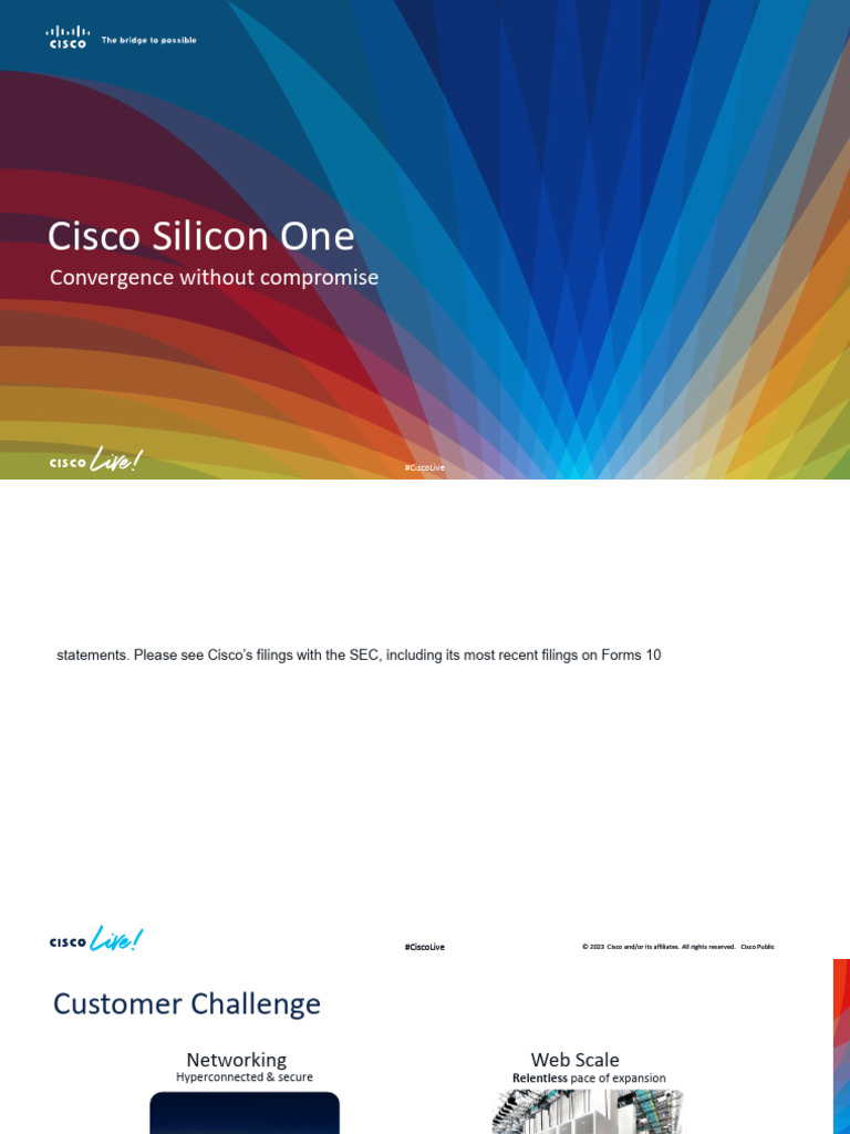 Cisco Silicon One Convergence Without Compromise | PDF | Scalability | Art