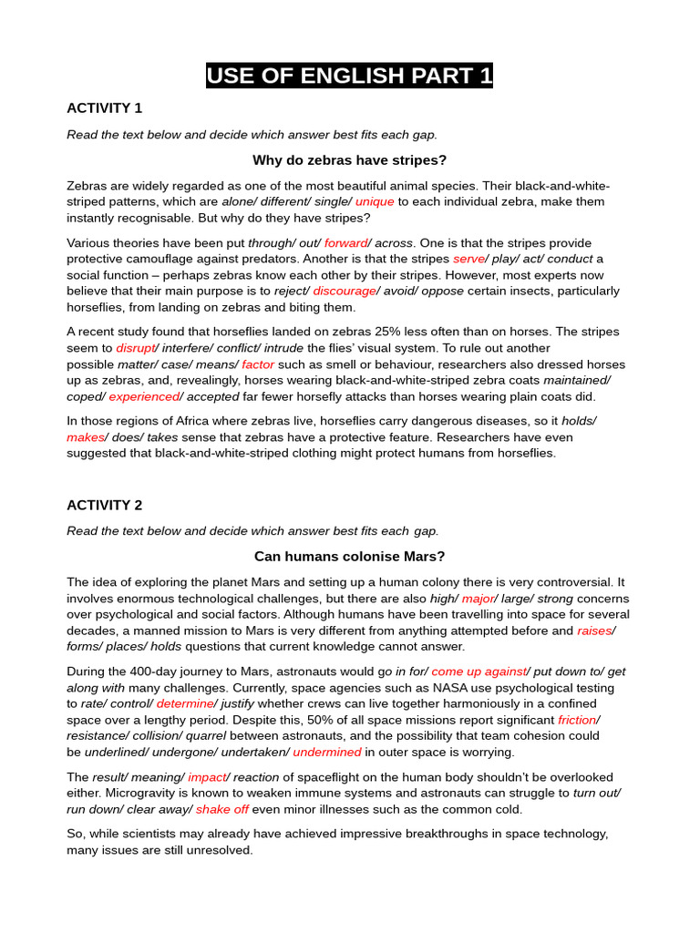 Use of English | PDF