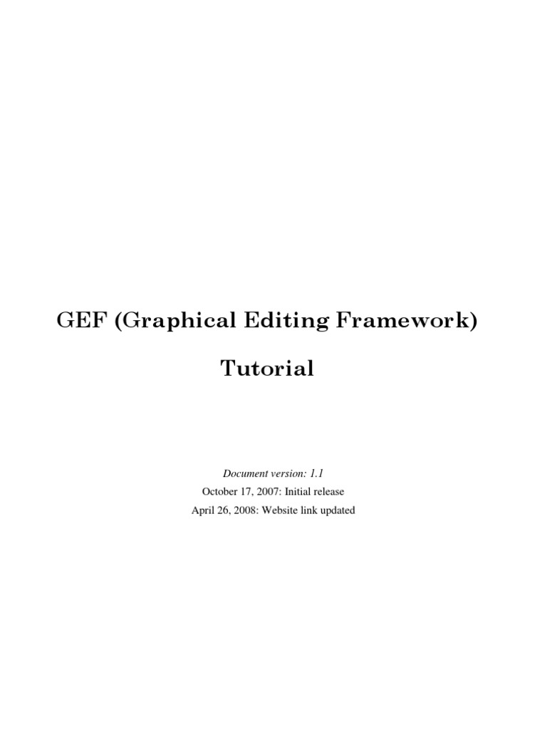 GEF Tutorial | PDF | Eclipse (Software) | Model–View–Controller