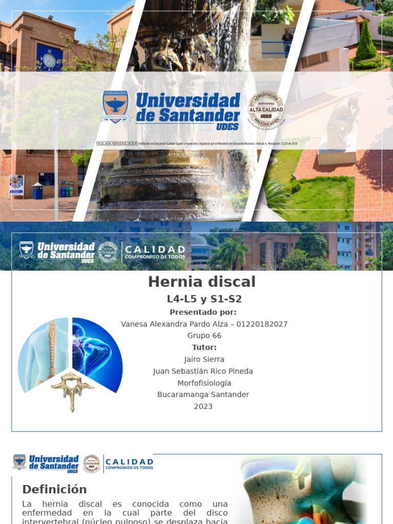 Presentacion Hernia Discal | PDF