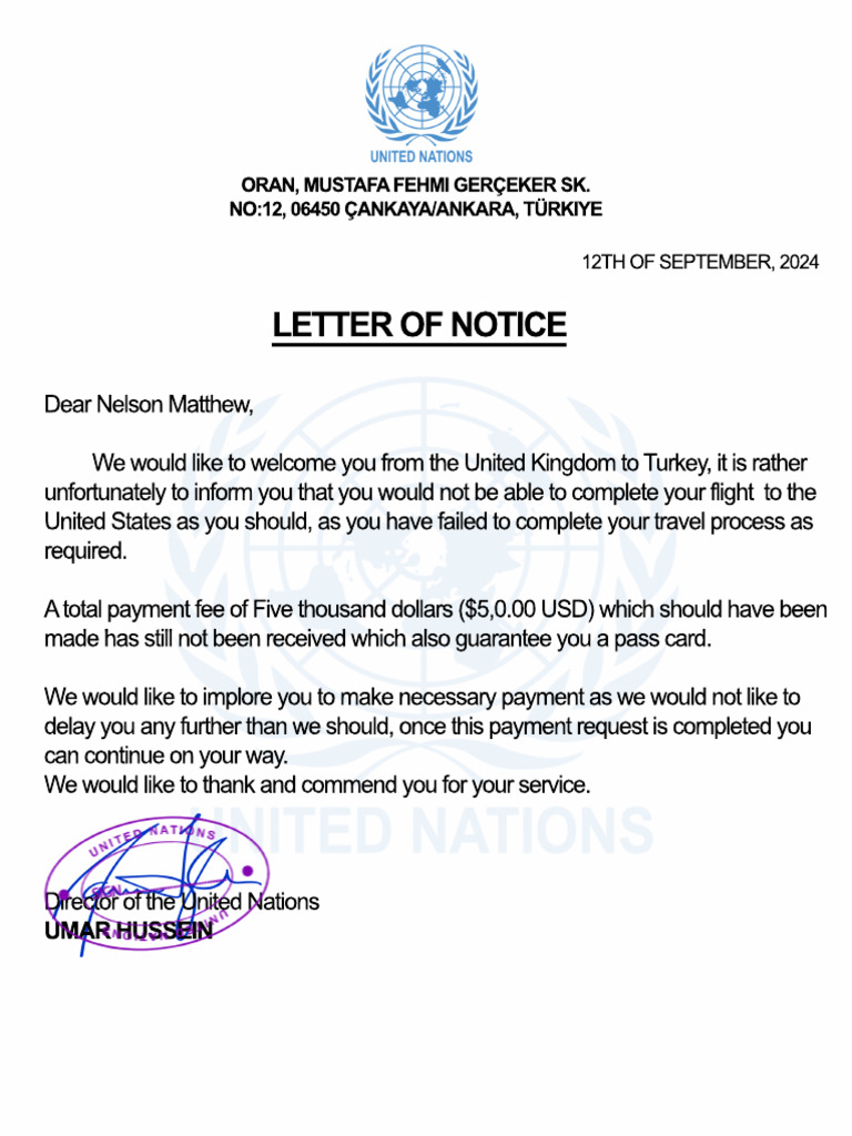 Notice Letter | PDF