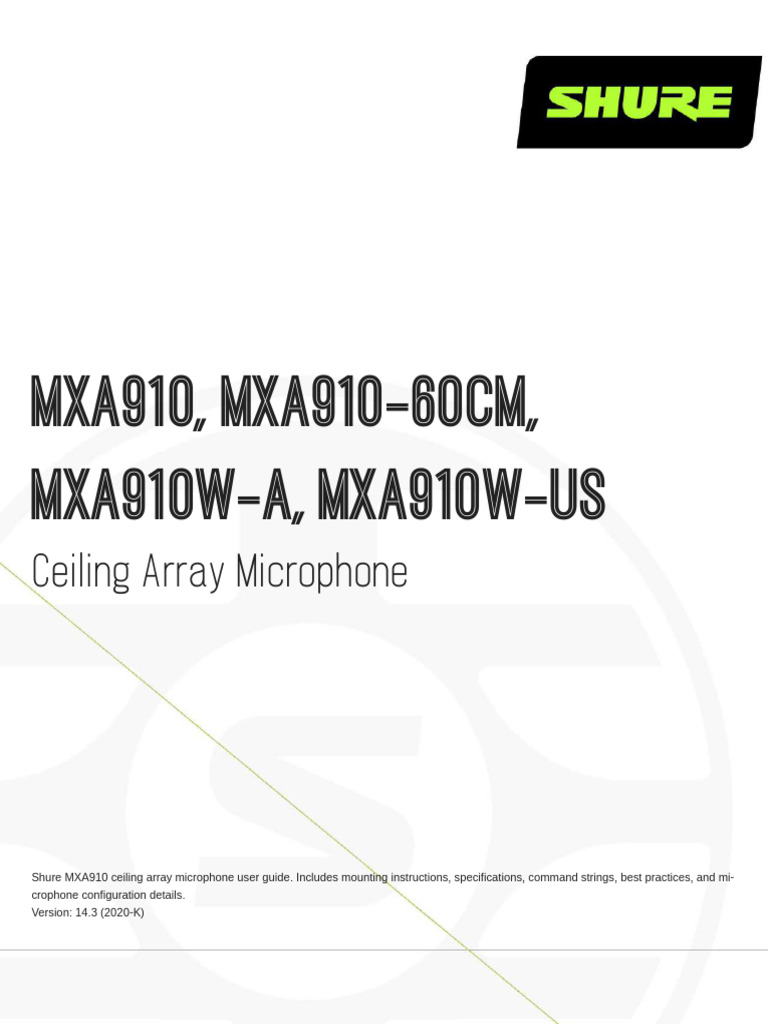 MXA910 Guide en-US | PDF