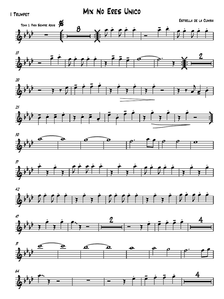 Estrellas de La Cumbia - Mix No Eres Unico | PDF