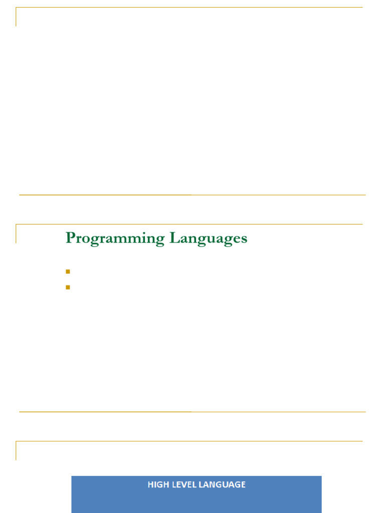 1.1 Programming Languages | PDF