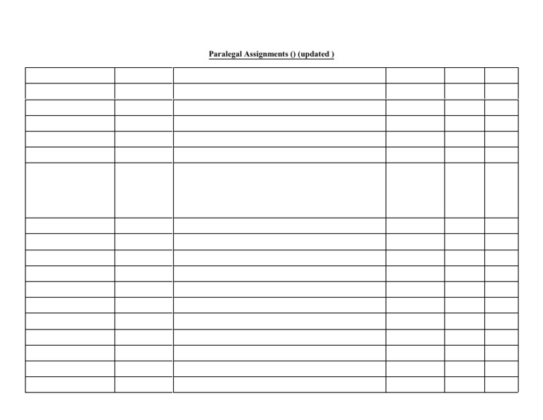 Paralegal Client-Task List | PDF